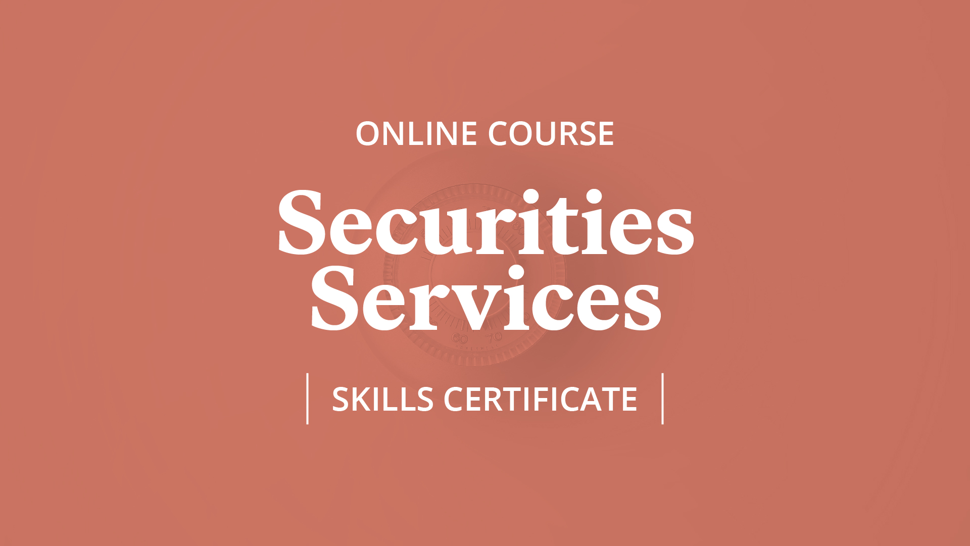 Securities Services Course - Recognized Certification