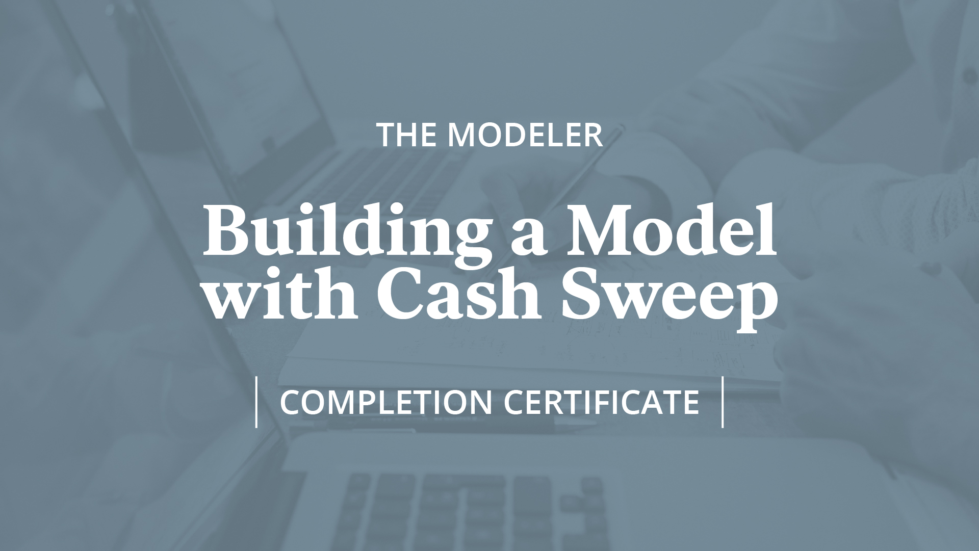 Building a Model with Cash Sweep - Online Finance Course