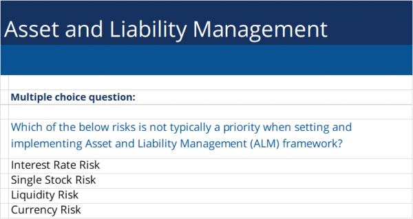 Asset and Liability Management - Financial Edge Training