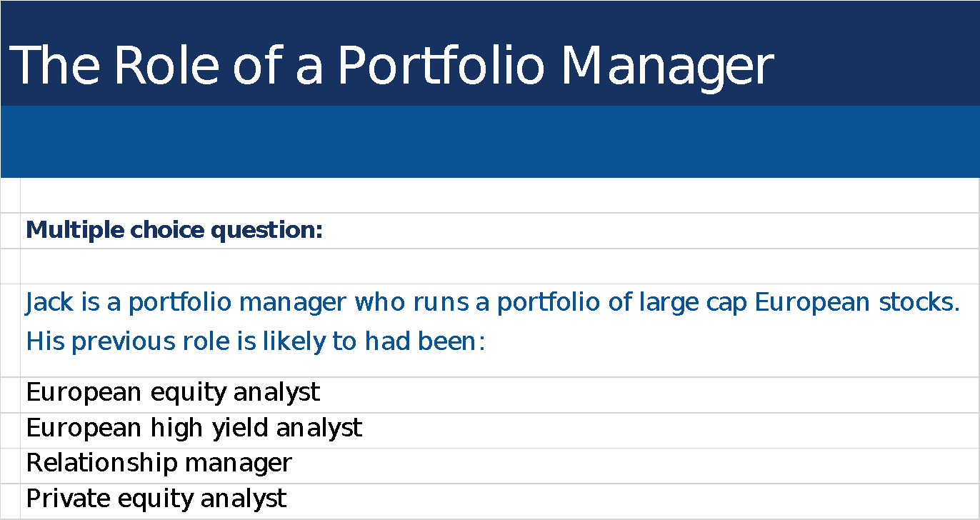 The role of a Portfolio Manager and how to break into the industry ...