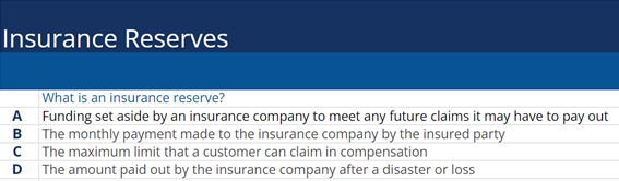 Insurance Reserves - Financial Edge