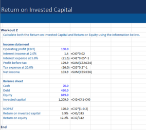 ROIC Template - Free Download - FE Training