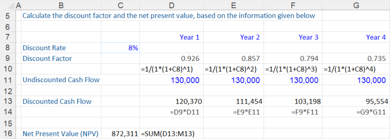Discount Factor Template - Financial Edge