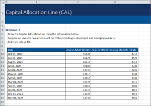 Capital Allocation Line (CAL) and Optimal Portfolio - Financial Edge