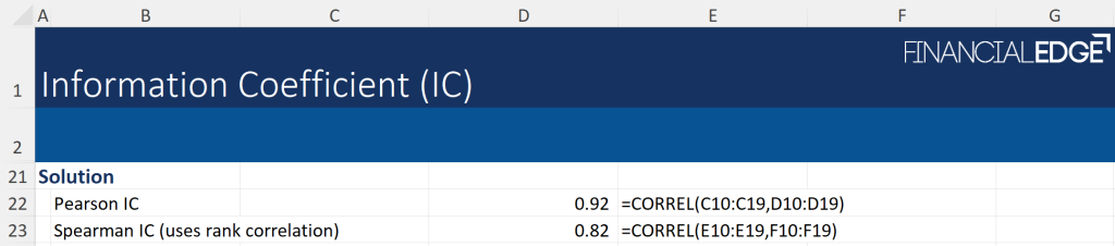 Information Coefficient (IC) - How it Works - Free Excel Template